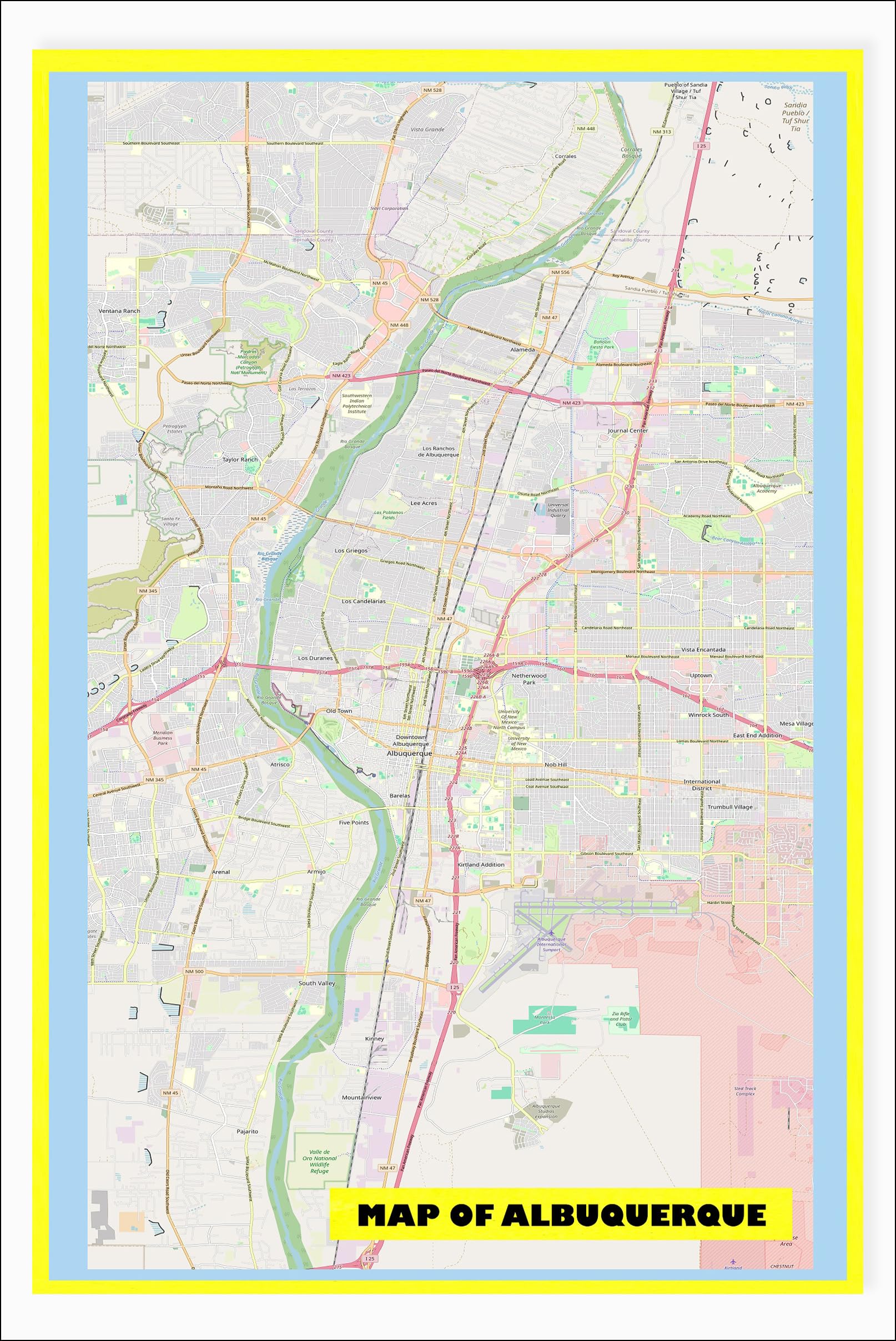 Albuquerque Nm Neighborhoods Map