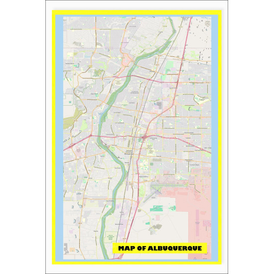 Map of Albuquerque with Neighborhoods, Streets, Roads, Highways and ...