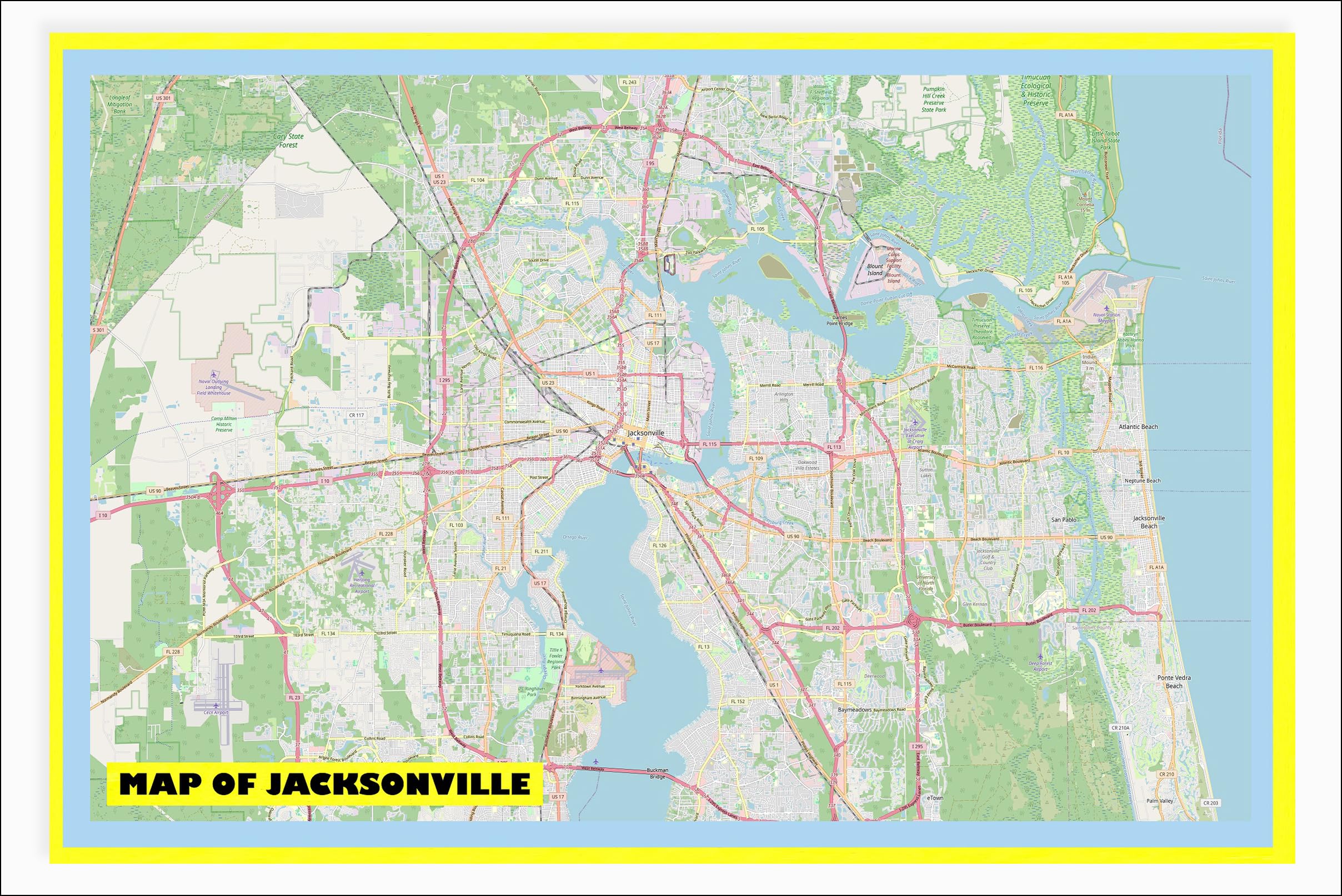 Map Of Jacksonville Florida Neighborhoods