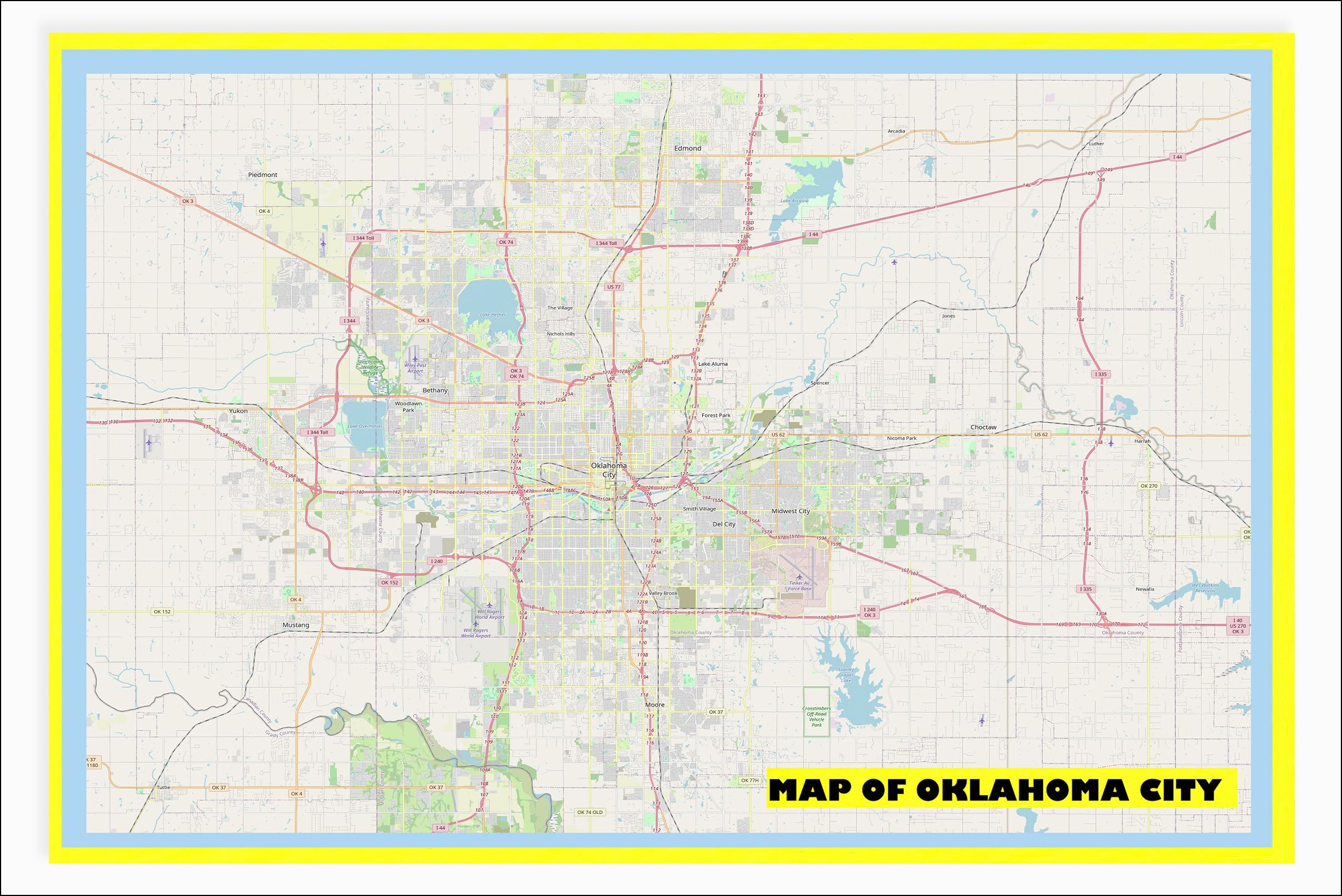 Oklahoma City Area Neighborhood Map