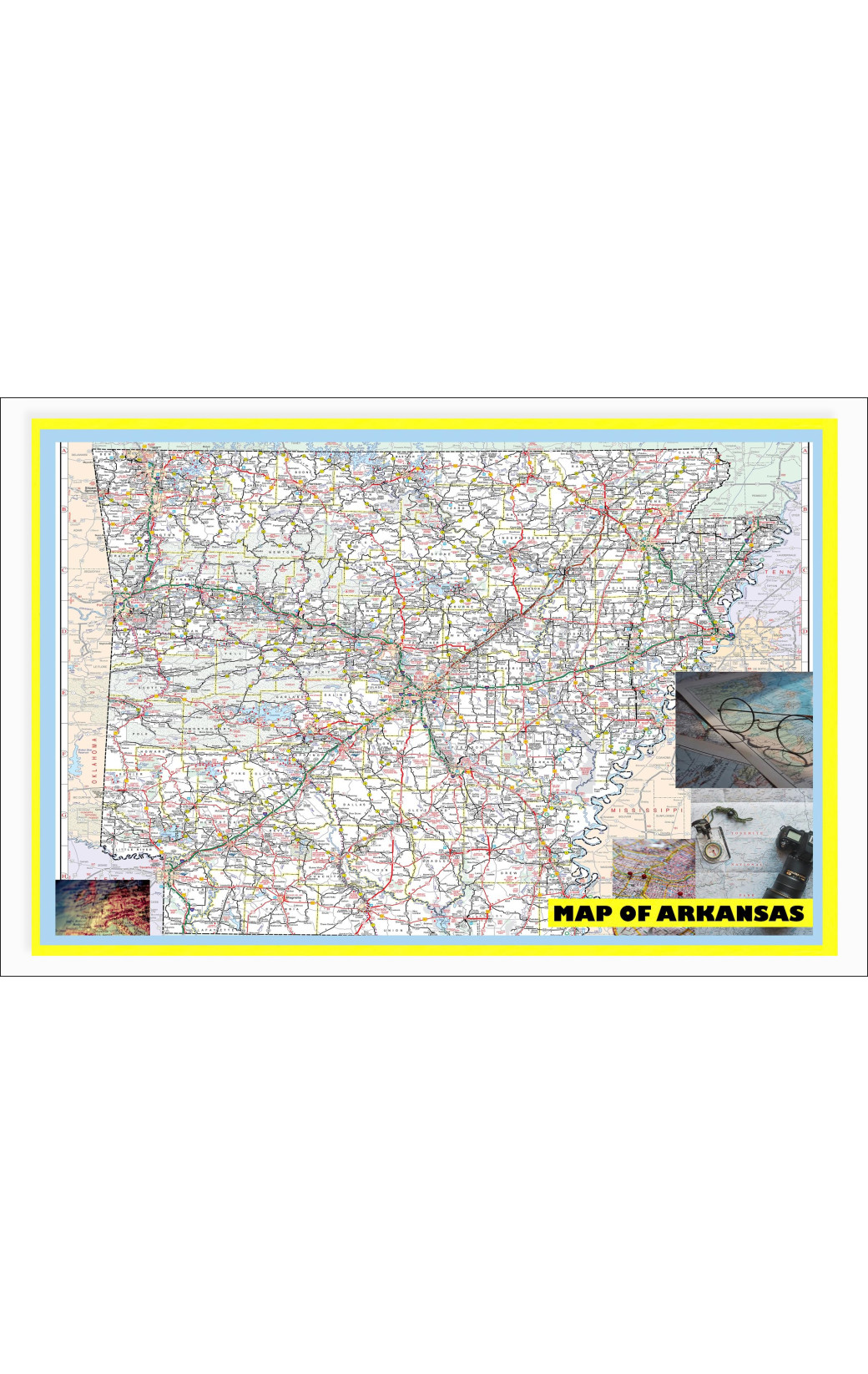 Map of Arkansas Large Detailed Roads and Highways, Map of Arkansas ...