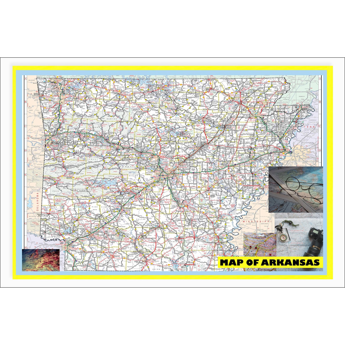 Map of Arkansas Large Detailed Roads and Highways, Map of Arkansas ...