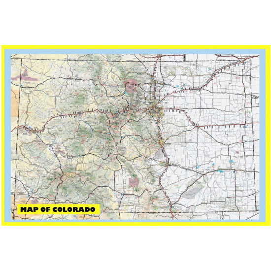 Map of Colorado Large Detailed Roads and Highways, Map of Colorado ...
