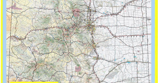 Map of Colorado Large Detailed Roads and Highways, Map of Colorado ...