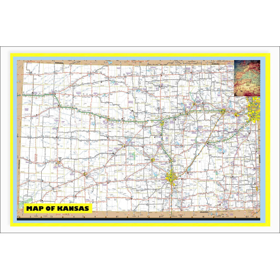 Map of Kansas Large Detailed Roads and Highways, Map of Kansas State ...