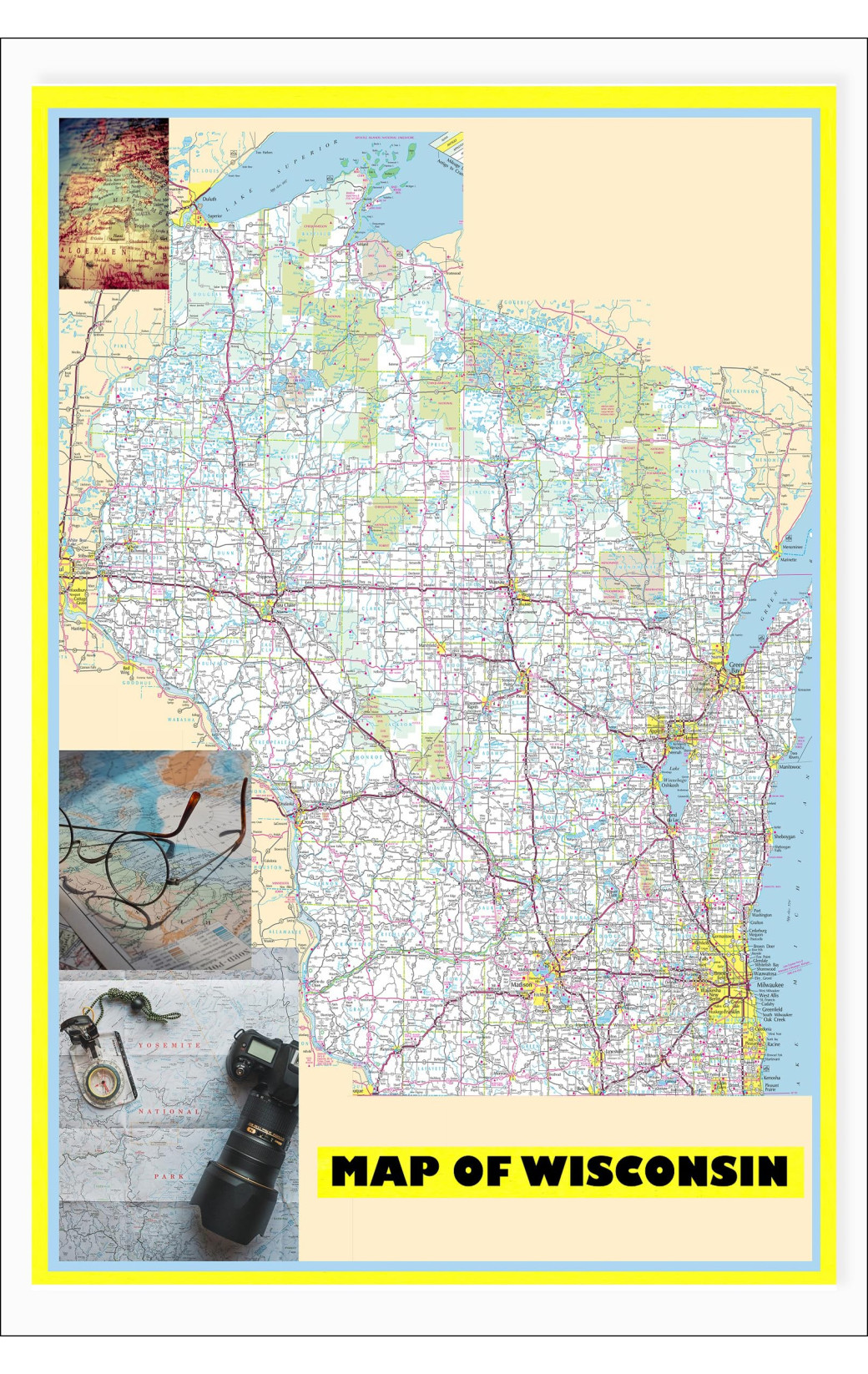 Map of Wisconsin Large Detailed Roads and Highways, Map of Wisconsin ...