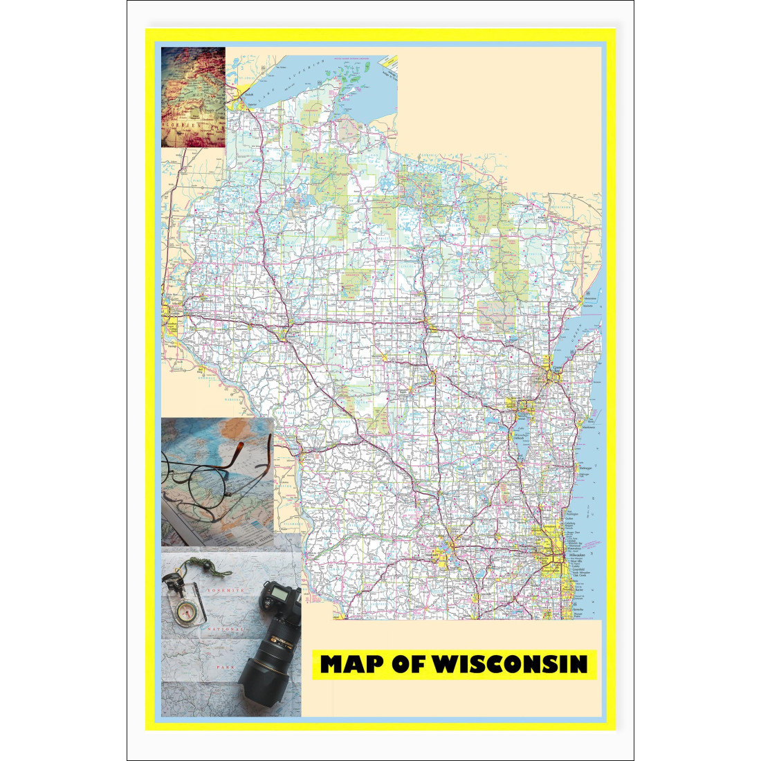 Map of Wisconsin Large Detailed Roads and Highways, Map of Wisconsin ...
