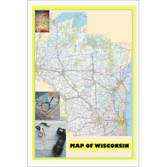 Map of Wisconsin Large Detailed Roads and Highways, Map of Wisconsin ...