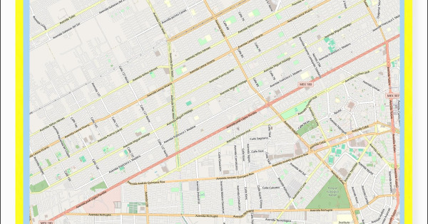 Map of Cancun with Neighborhoods, Streets, Roads, Highways and Parks ...