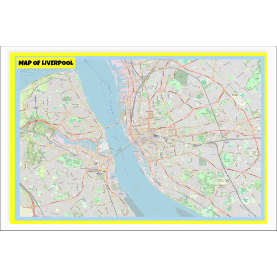 Map of Liverpool with Neighborhoods, Streets, Roads, Highways and Parks ...