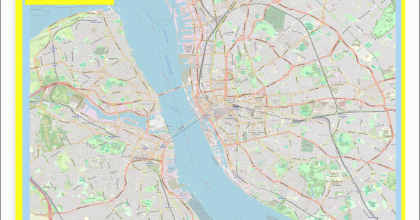 Map of Liverpool with Neighborhoods, Streets, Roads, Highways and Parks ...