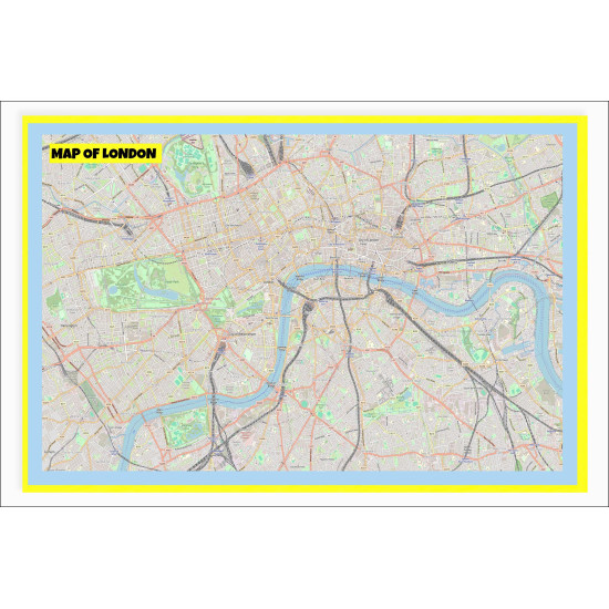 Map of London with Neighborhoods, Streets, Roads, Highways and Parks ...