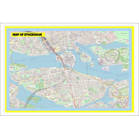 Map of Stockholm with Neighborhoods, Streets, Roads, Highways and Parks ...