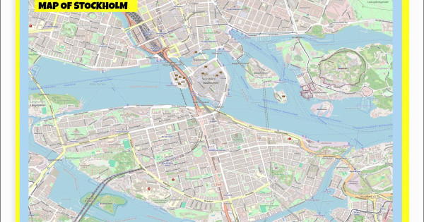 Map of Stockholm with Neighborhoods, Streets, Roads, Highways and Parks ...