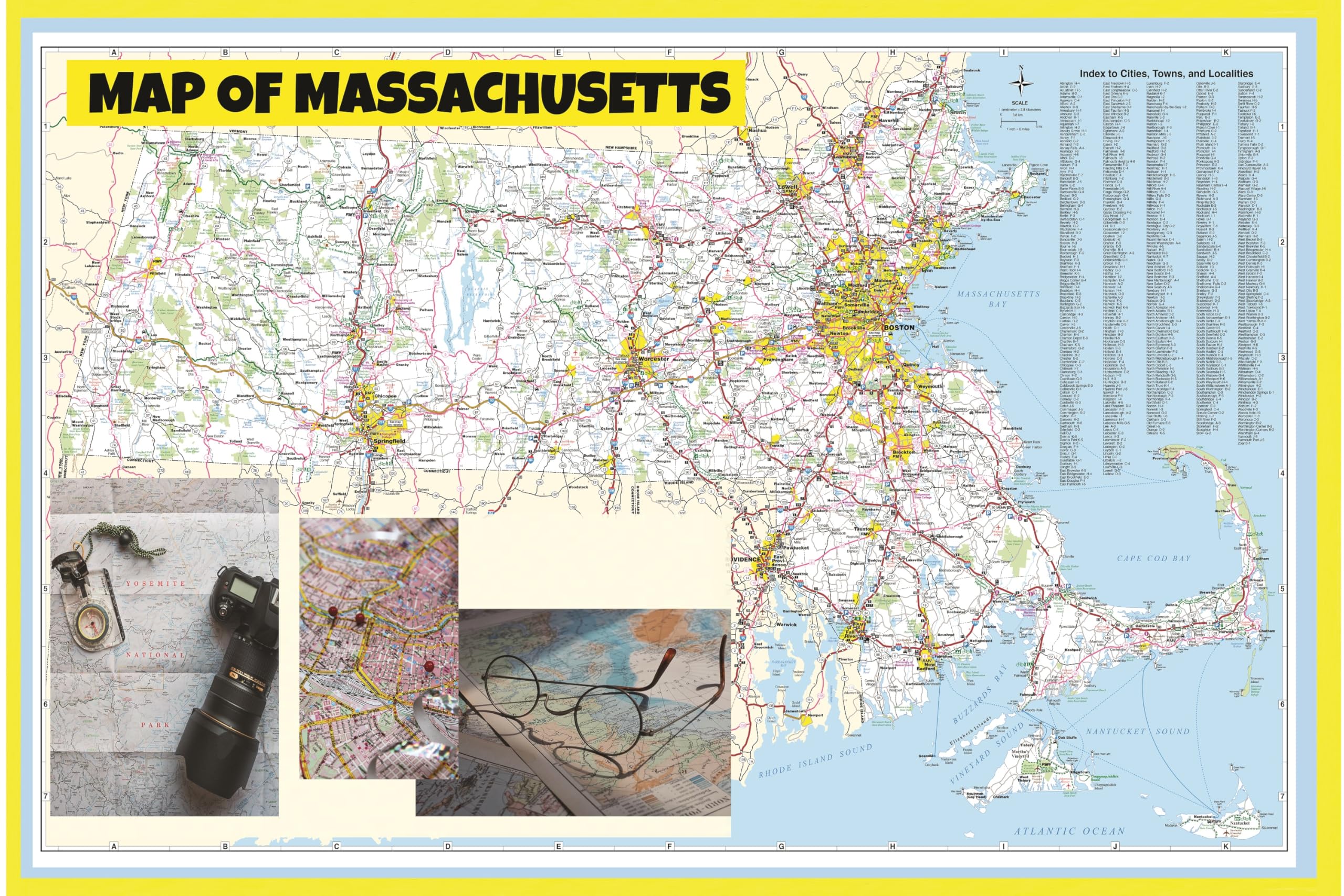 Map Of Massachusetts Cities States Of Massachusetts, Rhode Island, And