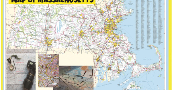 Map of Massachusetts Large Detailed Roads and Highways, Map of ...