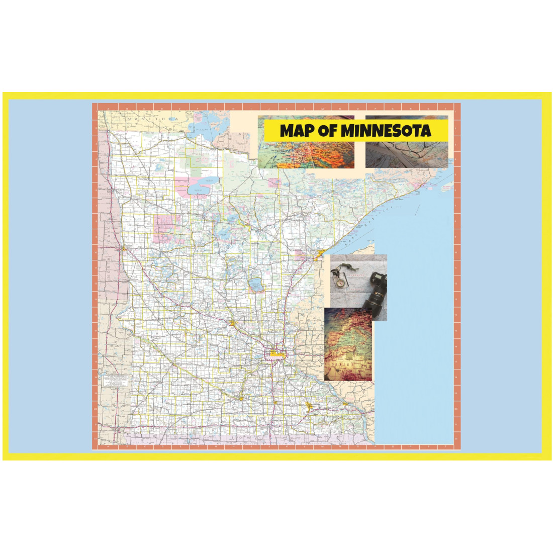Map of Minnesota Large Detailed Roads and Highways, Map of Minnesota ...