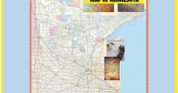 Map of Minnesota Large Detailed Roads and Highways, Map of Minnesota ...