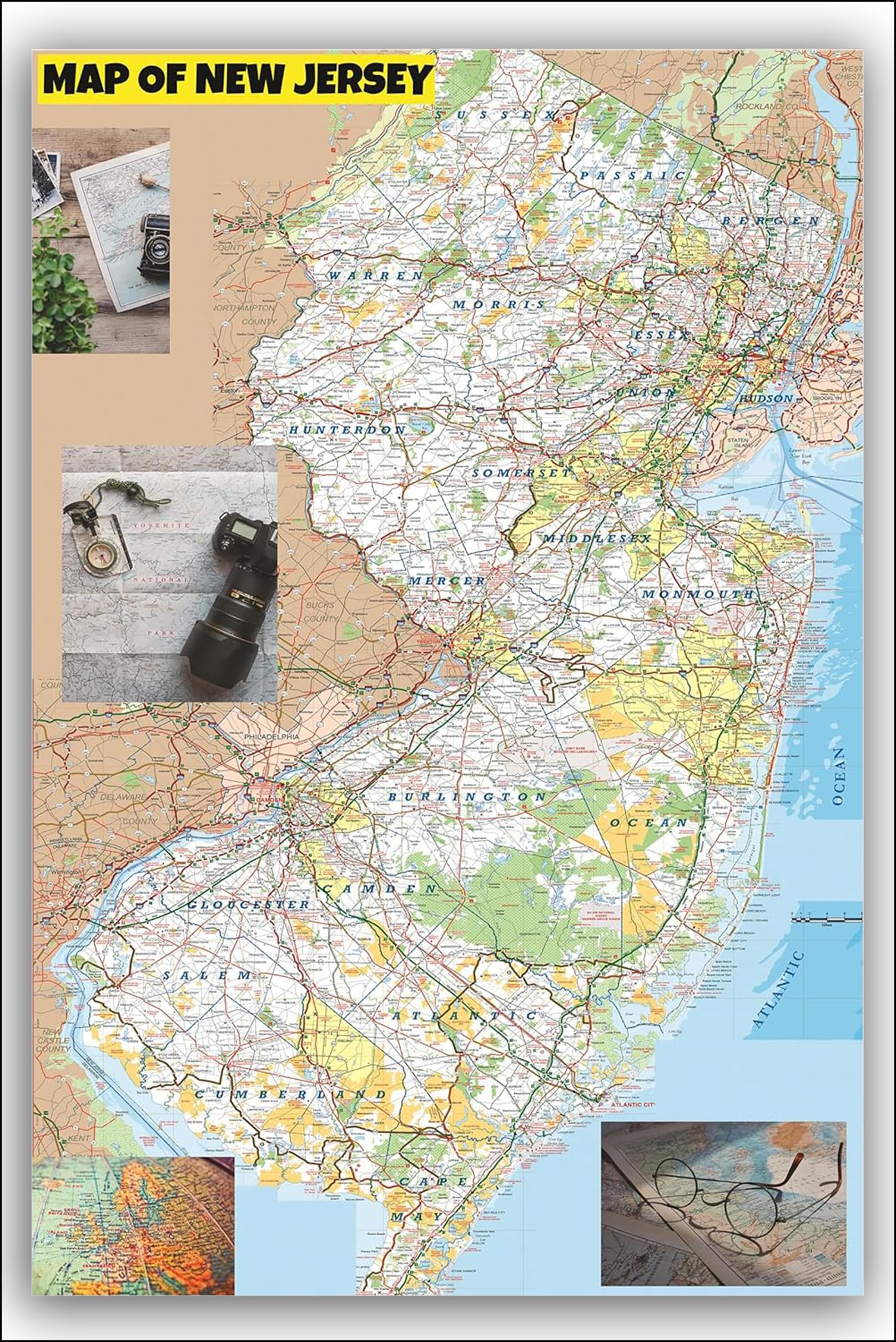 Large Detailed Map Of Nj