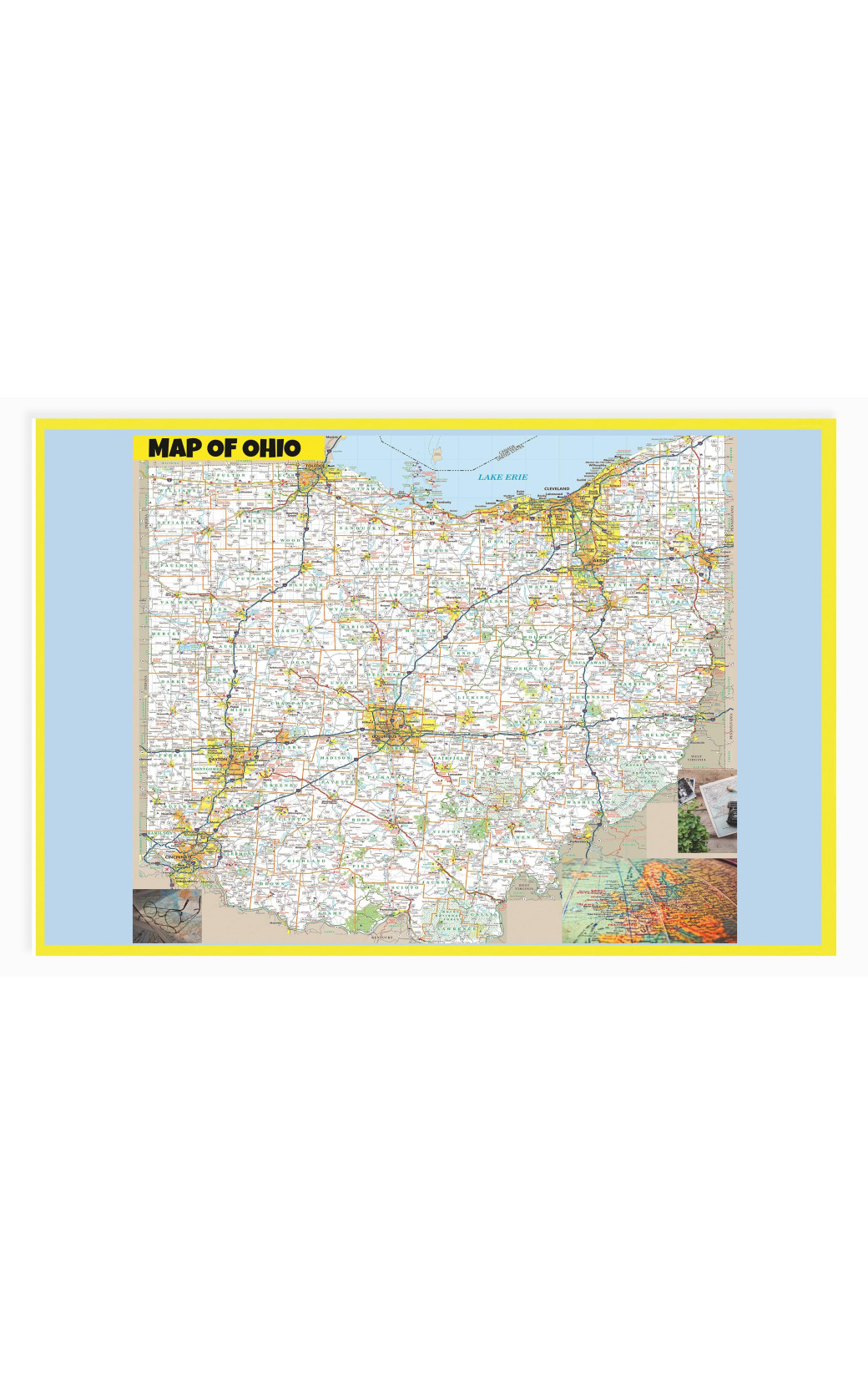 Map of Ohio Large Detailed Roads and Highways, Map of Ohio State with ...