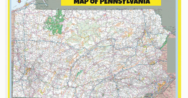 Map of Pennsylvania Large Detailed Roads and Highways, Map of ...