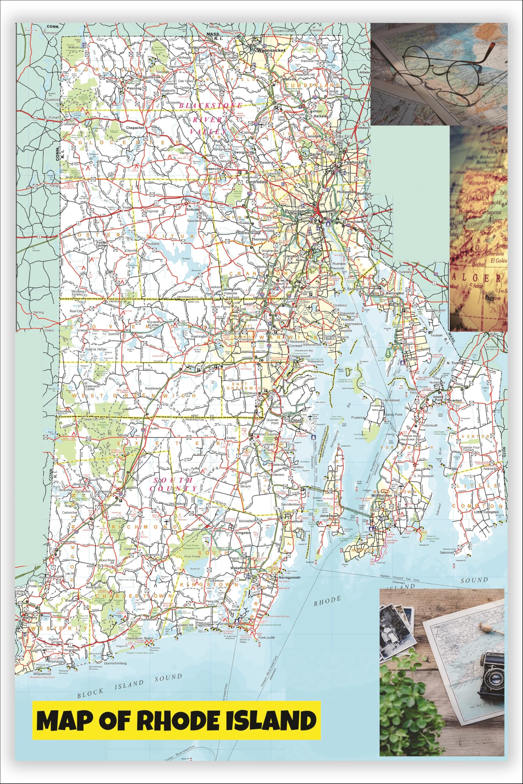 Map Of Rhode Island RI