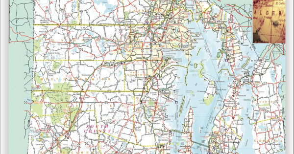 Map of Rhode Island Large Detailed Roads and Highways, Map of Rhode ...