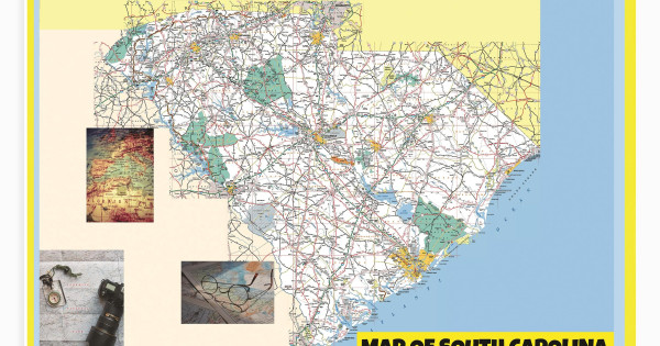 Map of South Carolina Large Detailed Roads and Highways, Map of South ...