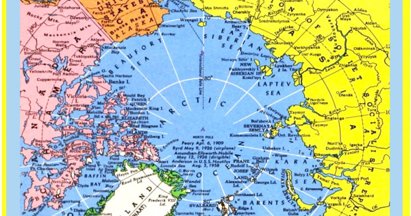 Map of Arctic Ocean - Laminated Wall Map Poster Print Perfect for Classrooms and Homes - Vivid ...