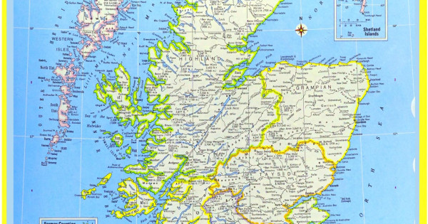 Map of Scotland - Laminated Wall Map Poster Print Perfect for Classrooms and Homes - Vivid ...