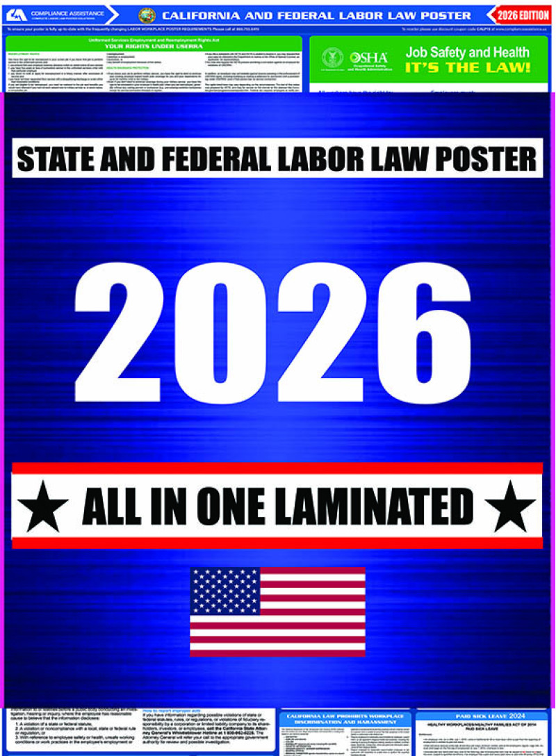 Compliance Assistance Labor Posters, OSHA Poster, Minimum Wage Poster
