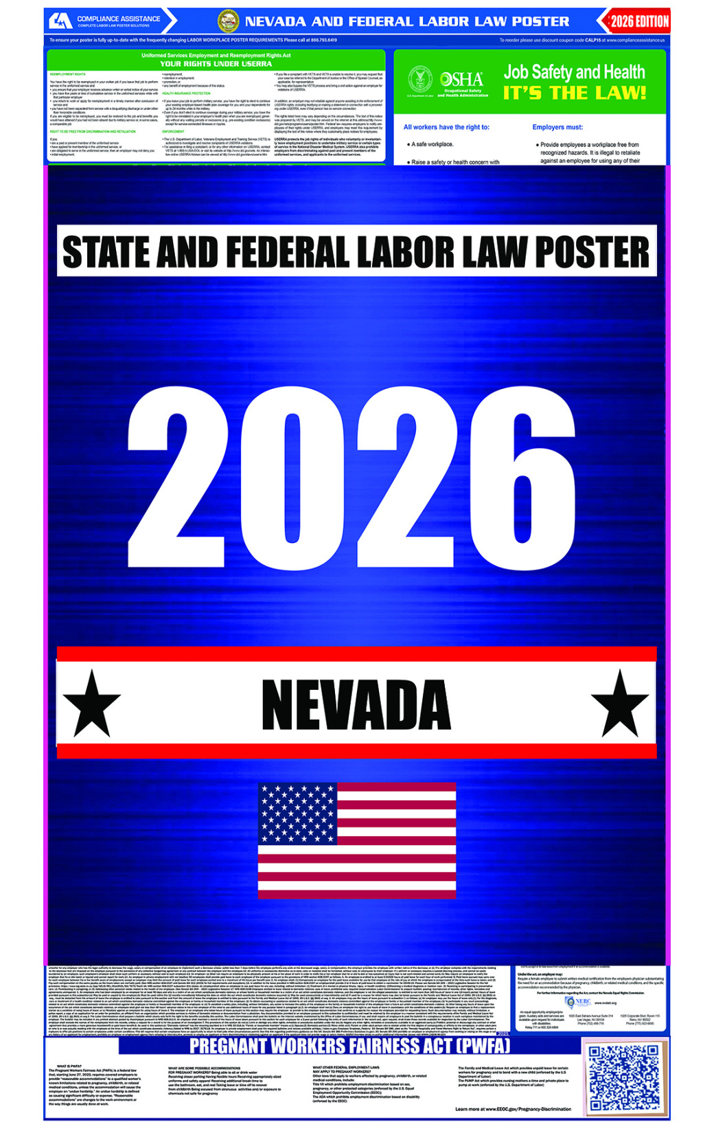 2026 Nevada Labor Law Poster - All-In-One State/Federal