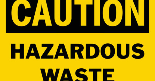 Caution Hazardous Waste Safety Sign