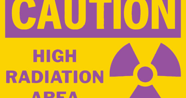 Caution High Radiation Area Safety Sign