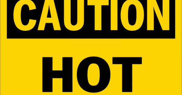 Caution Hot Safety Sign