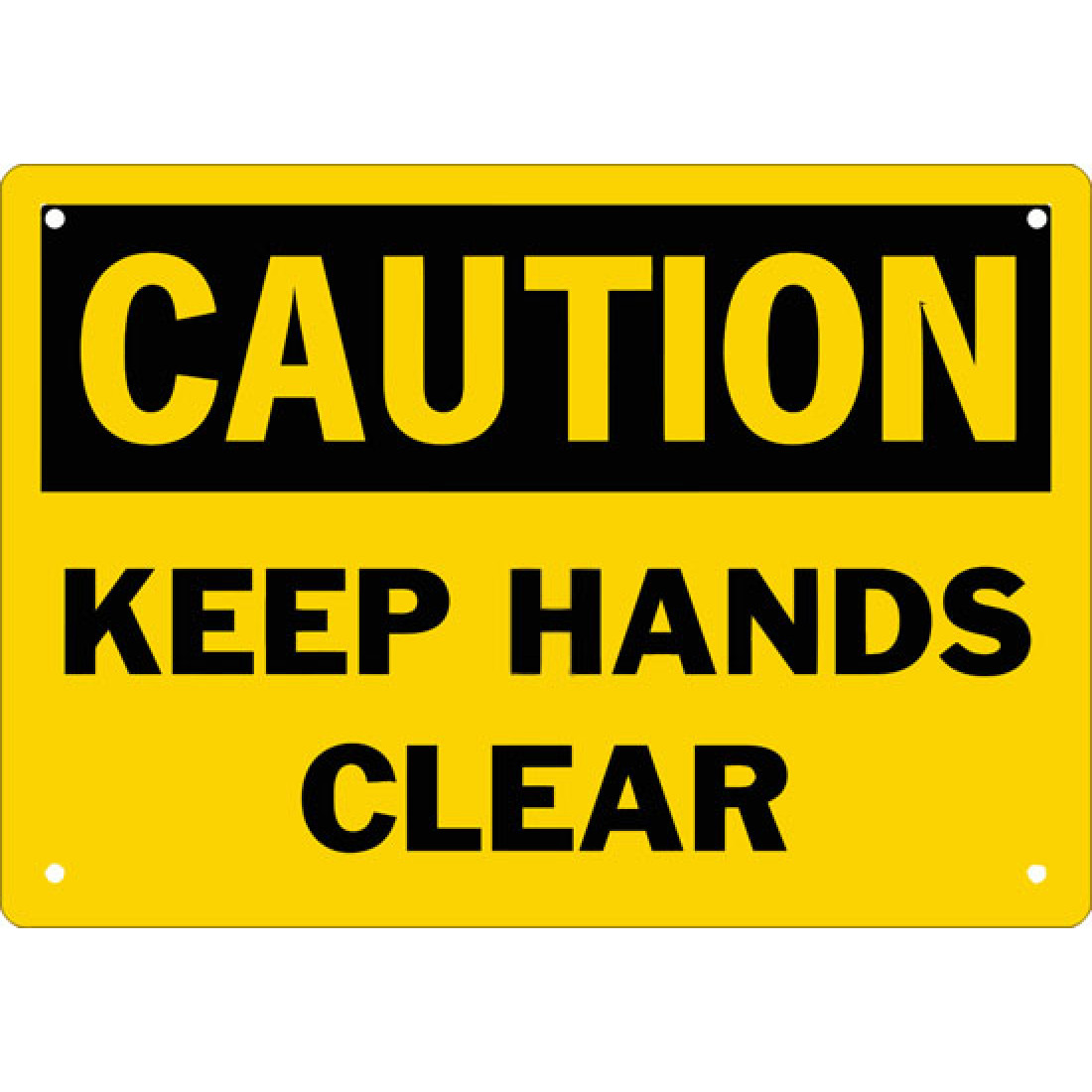 Caution Keep Hands Clear Safety Sign Caution Keep Hands Clear Safety Sign