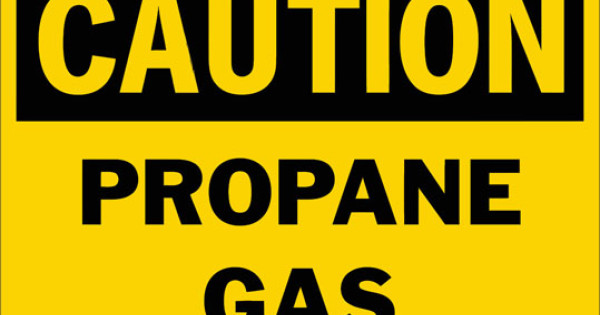 Caution Propane Gas Safety Sign