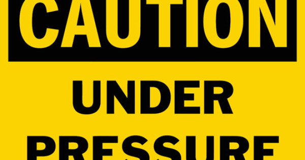 Caution Under Pressure Safety Sign