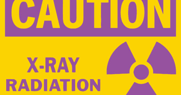 Caution X-Ray Radiation Safety Sign