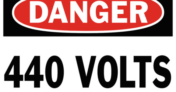 Danger 440 Volts Safety Sign