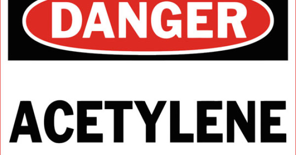 Danger Acetylene Safety Sign