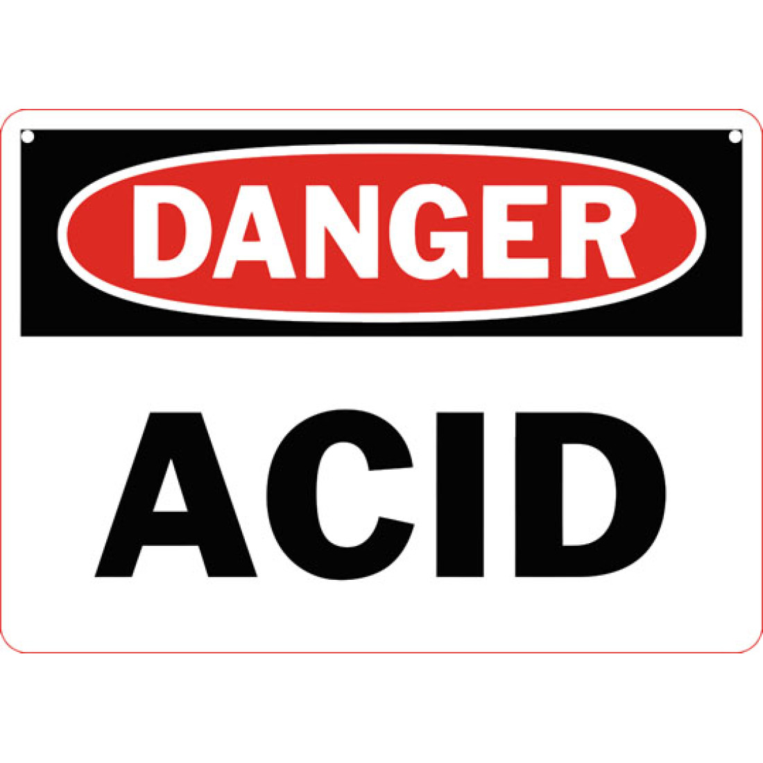 Danger Acid Safety Sign
