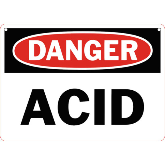 Danger Acid Safety Sign