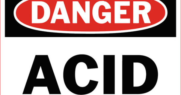 Danger Acid Safety Sign