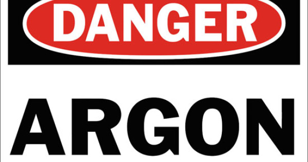 Danger Argon Safety Sign