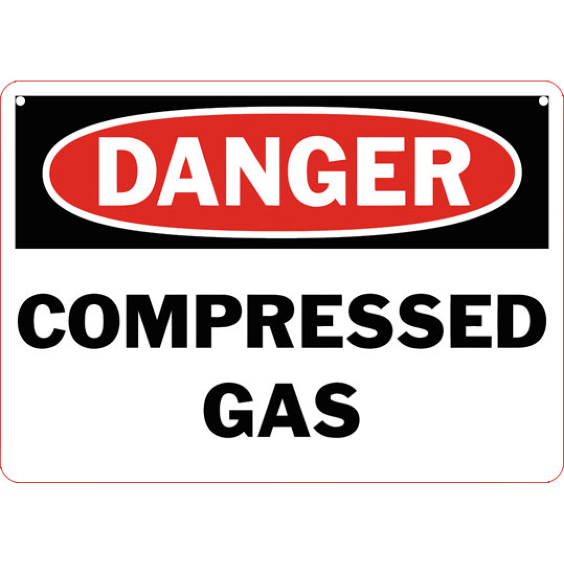 Danger Compressed Gas Safety Sign