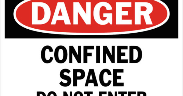 Danger Confined Space Do Not Enter Safety Sign