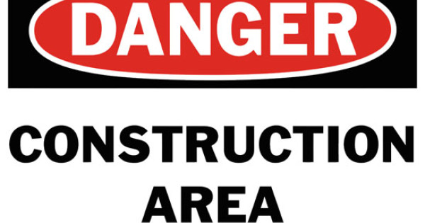 Danger Construction Area Safety Sign