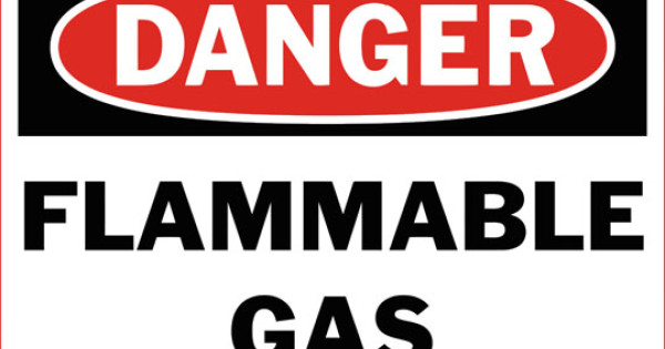 Danger Flammable Gas Safety Sign