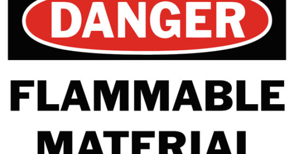 Danger Flammable Material Safety Sign